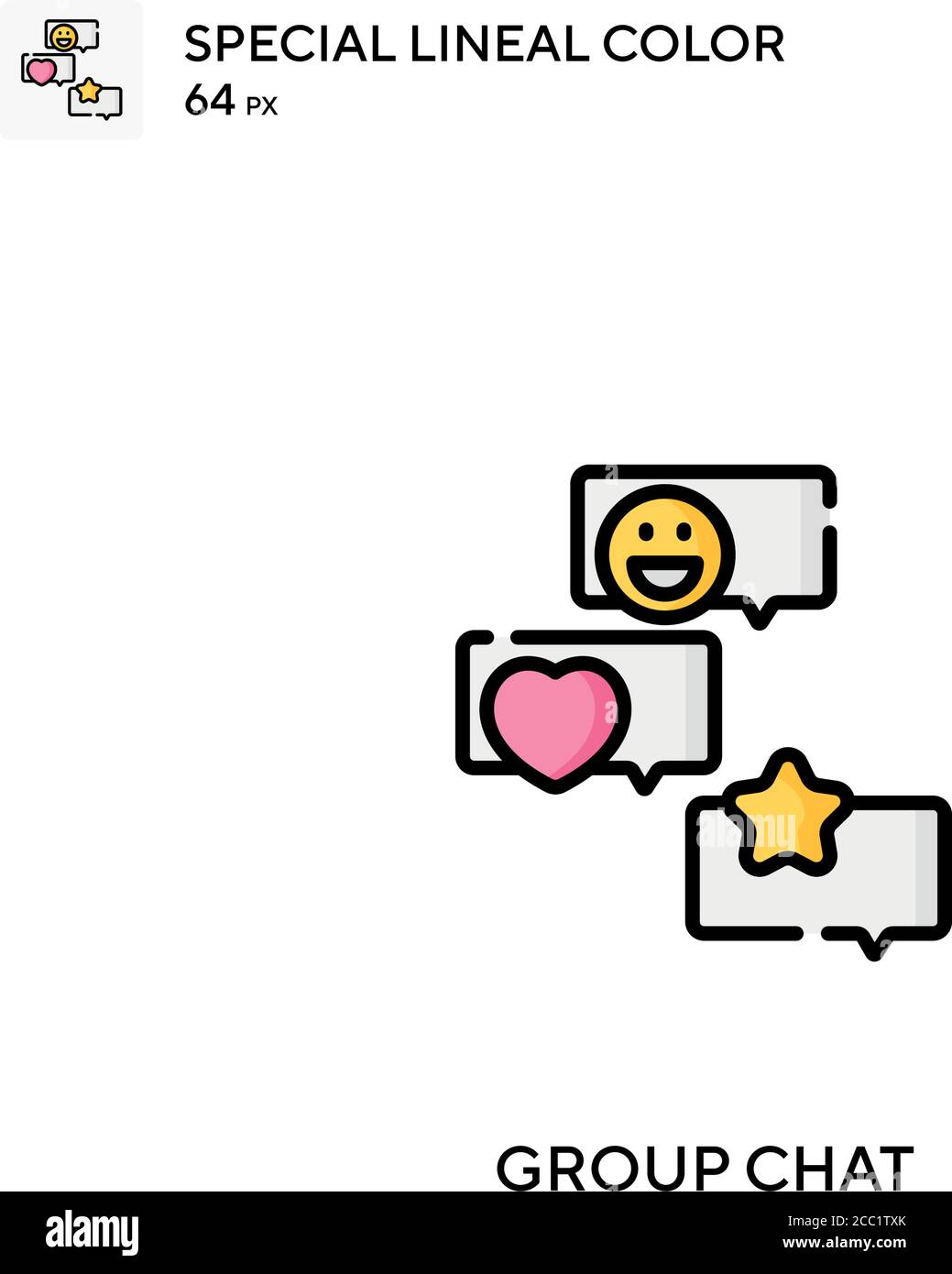 Group chat Special lineal color vector icon. Group chat icons for your ...