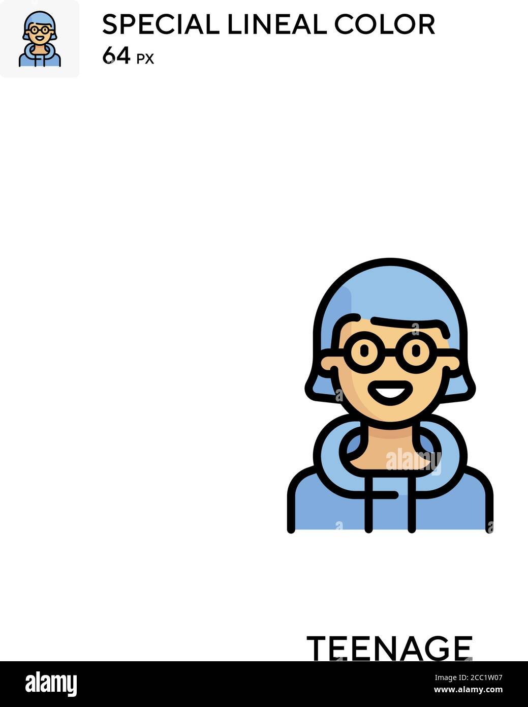 Teenage Special lineal color vector icon. Teenage icons for your ...