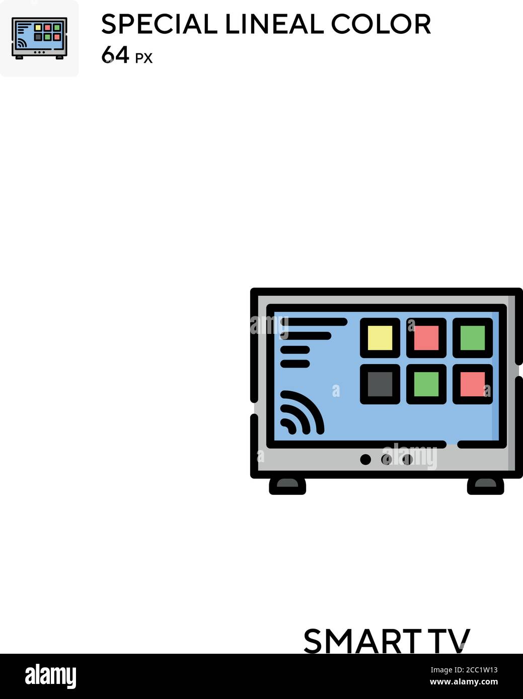 Smart tv Special lineal color vector icon. Smart tv icons for your ...