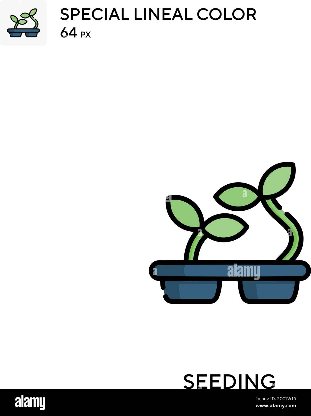 Seeding Special lineal color vector icon. Seeding icons for your business project Stock Vector ...