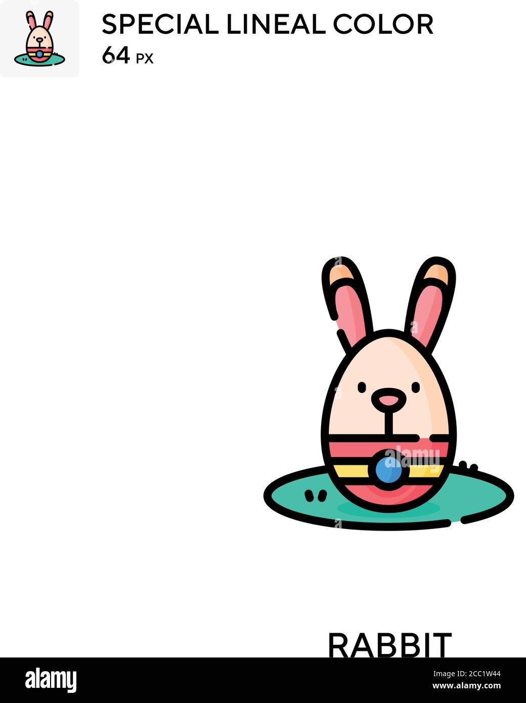 Rabbit Special lineal color vector icon. Rabbit icons for your business ...