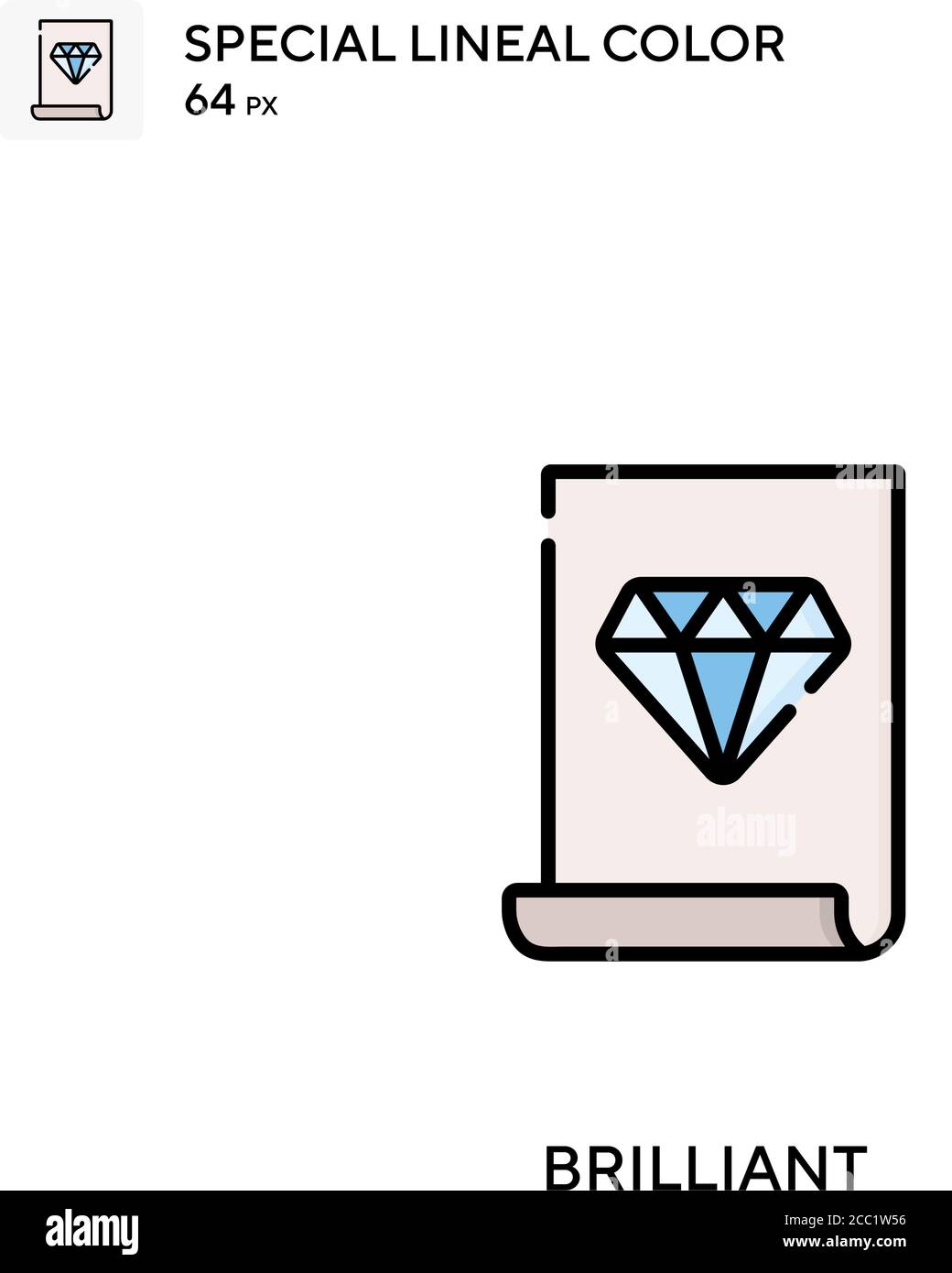Brilliant Special lineal color vector icon. Brilliant icons for your ...