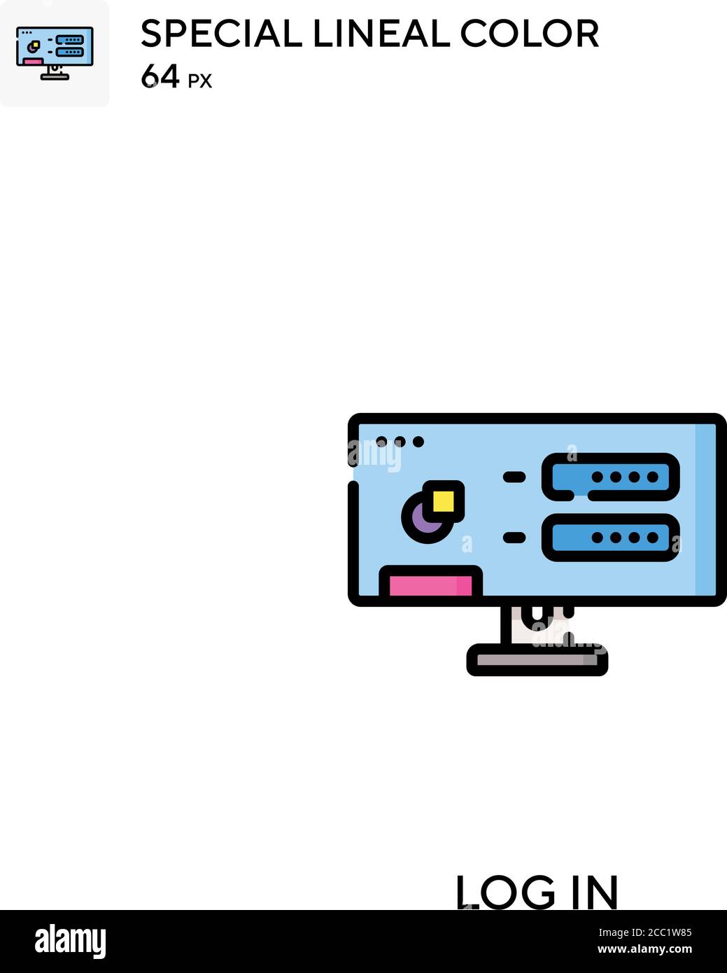 Log in Special lineal color vector icon. Log in icons for your business ...