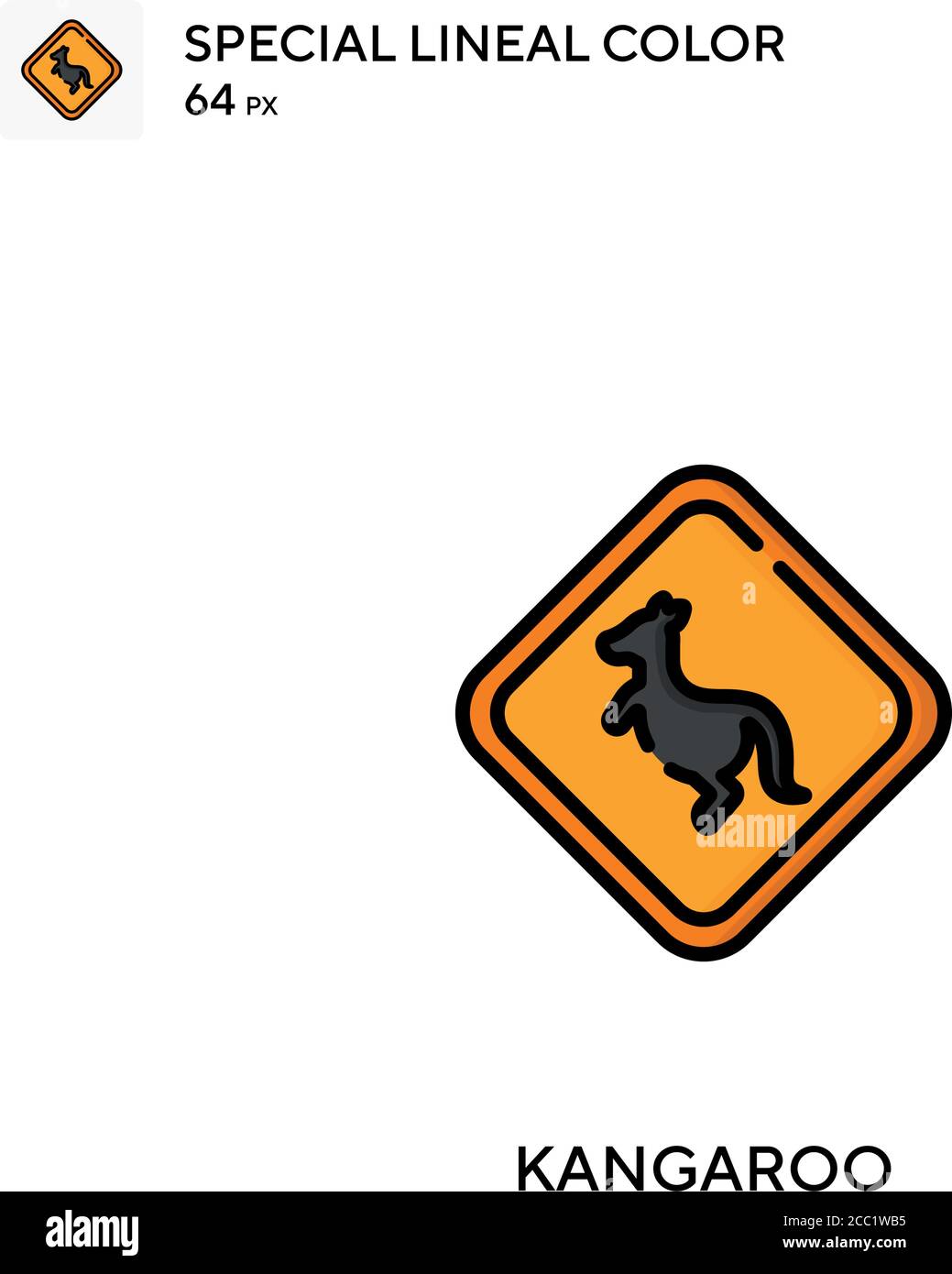 Kangaroo Special lineal color vector icon. Kangaroo icons for your ...