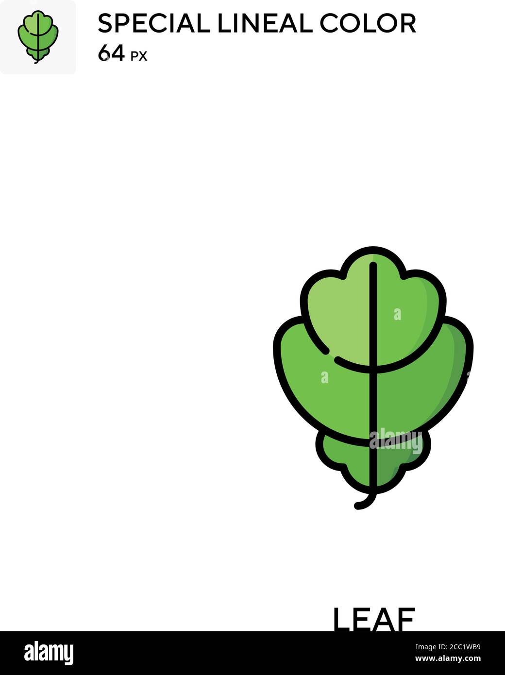 Leaf Special lineal color vector icon. Leaf icons for your business ...