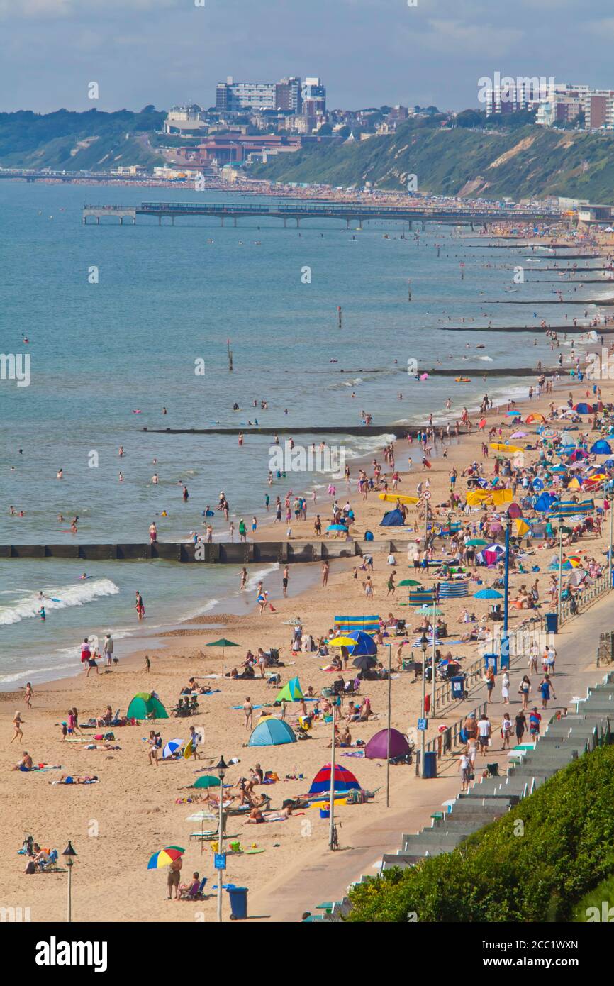 England, People at Bournemouth Beach Stock Photo - Alamy