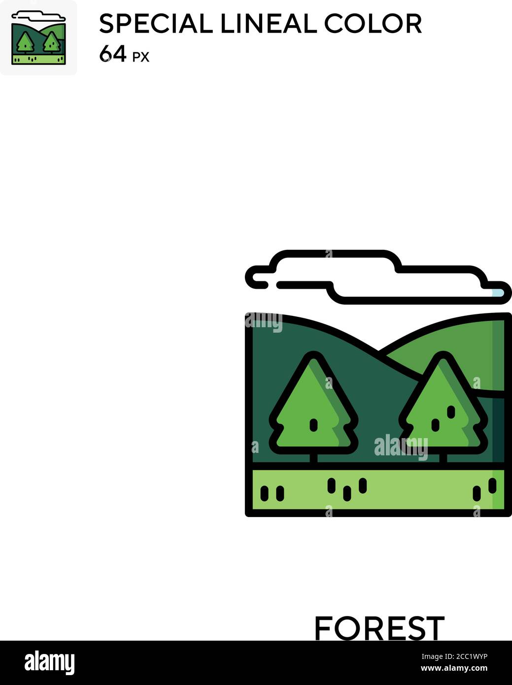 Forest Special lineal color vector icon. Forest icons for your business ...