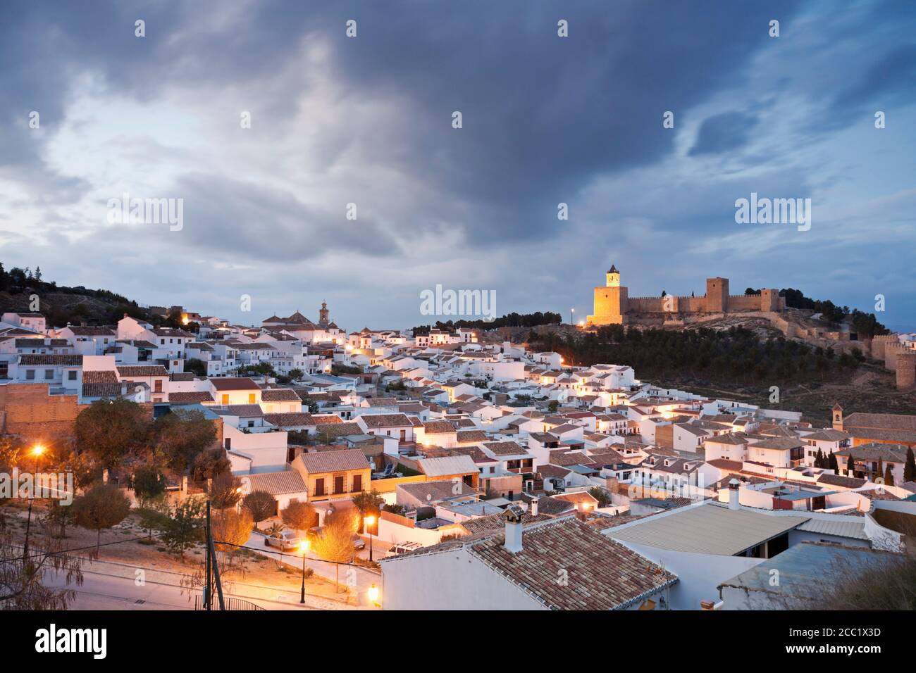 Spain, Andalusia, Antequera, View of Alcazaba moorish fortress Stock ...