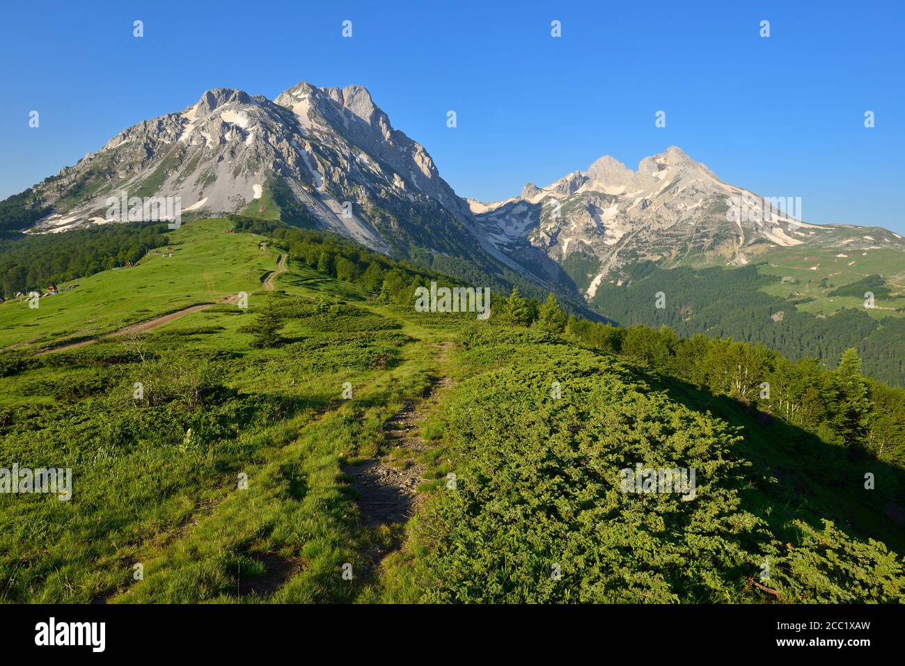 Montenegro, View of Komovi Mountains Stock Photo - Alamy