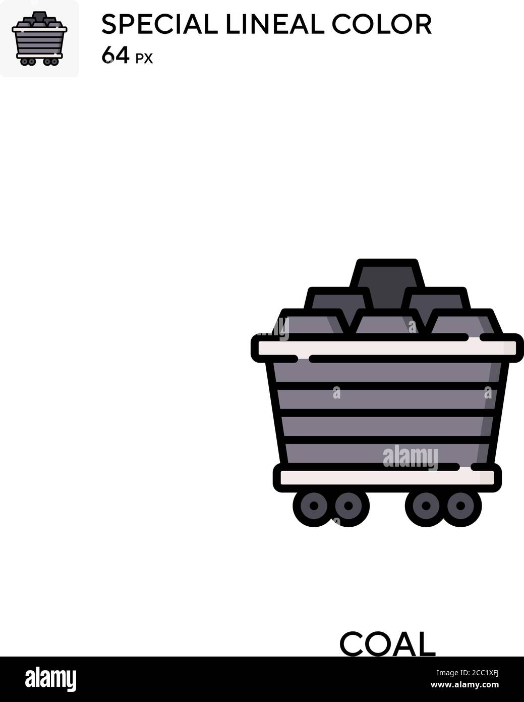 Coal Special lineal color vector icon. Coal icons for your business ...
