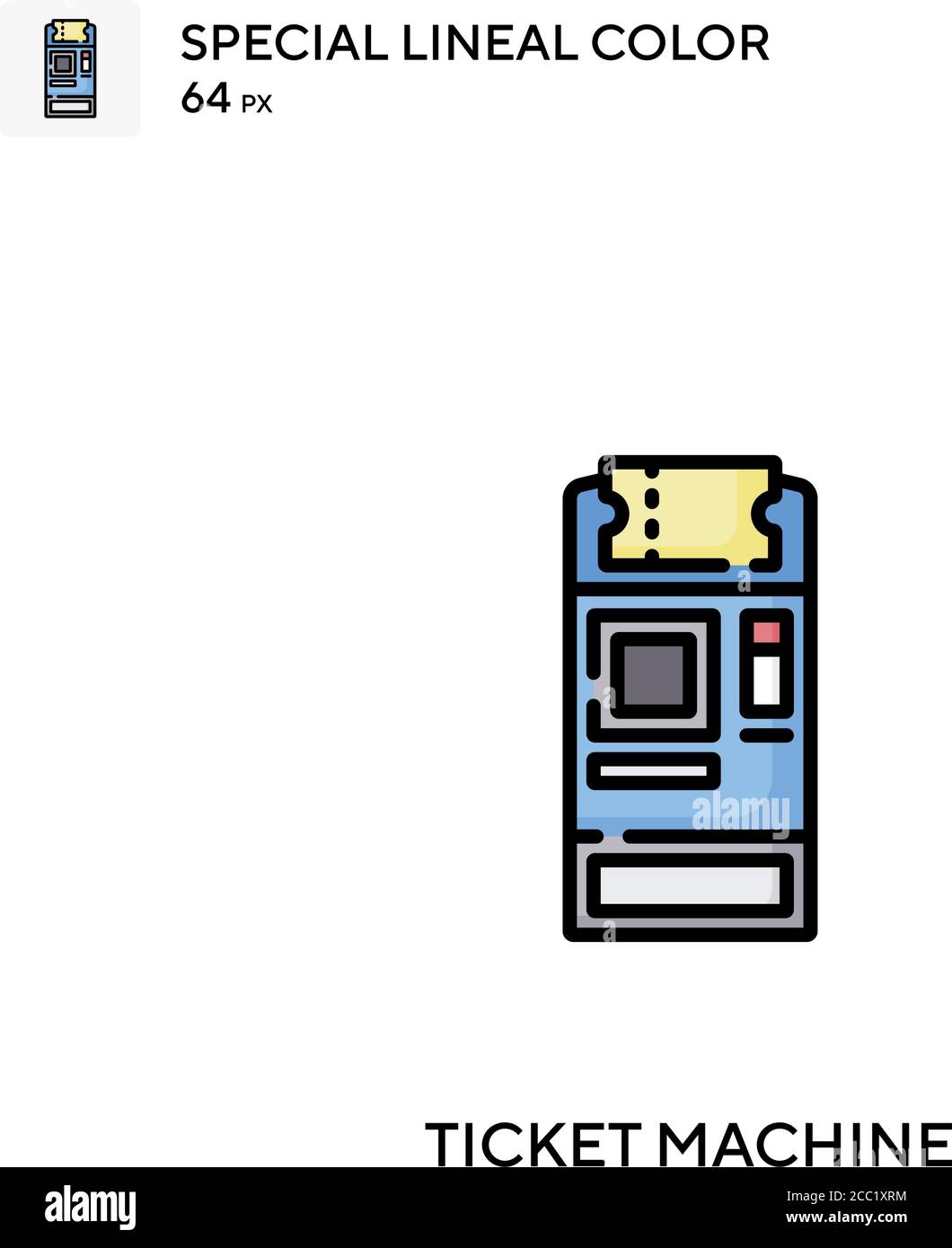 Ticket machine Special lineal color vector icon. Ticket machine icons ...
