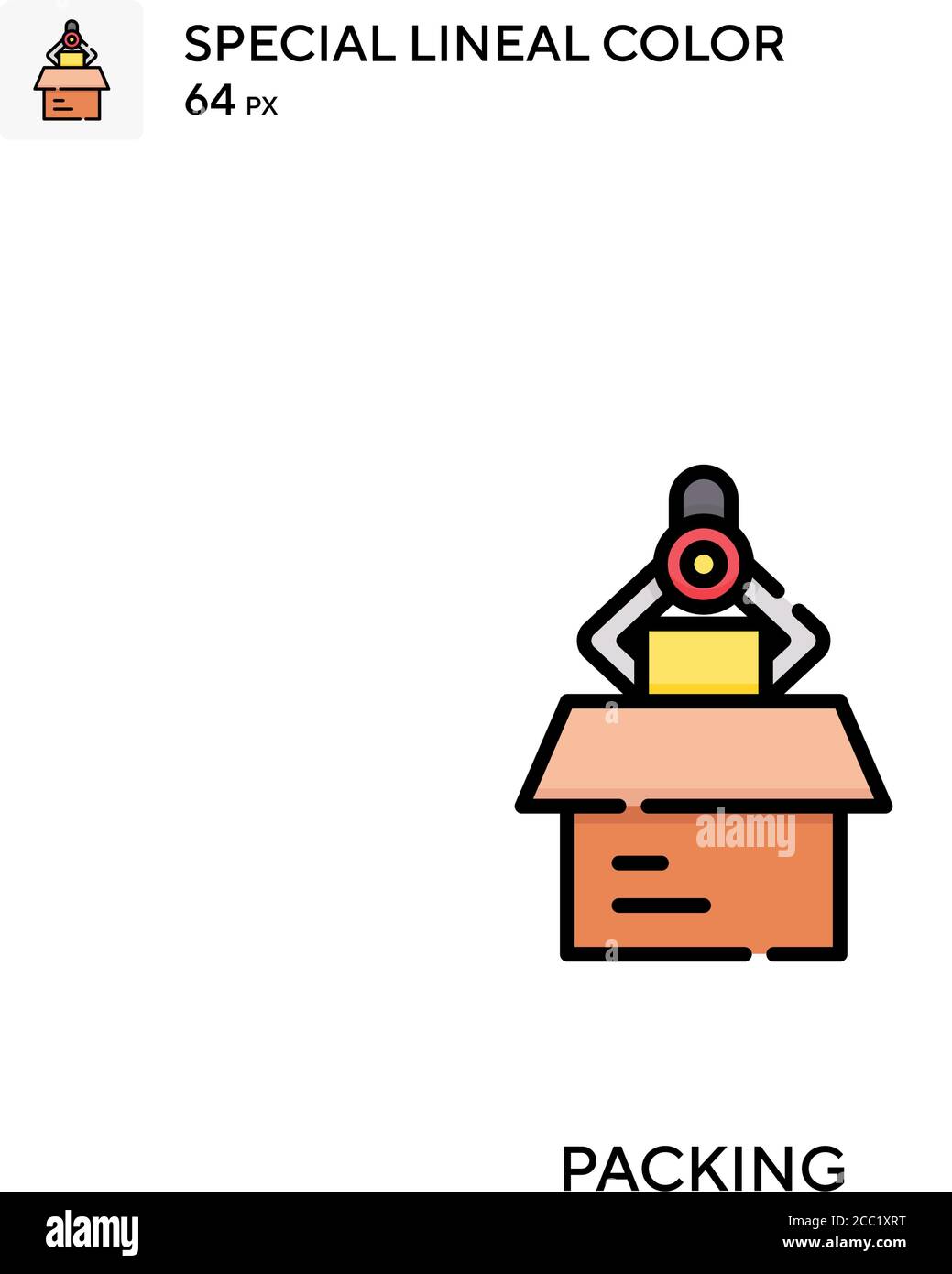 Packing Special lineal color vector icon. Packing icons for your ...