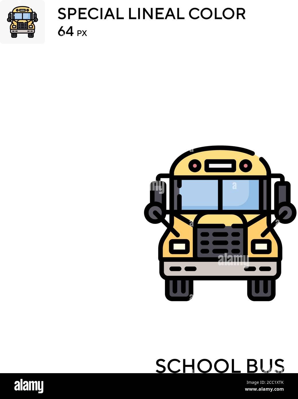 School bus Special lineal color vector icon. School bus icons for your ...