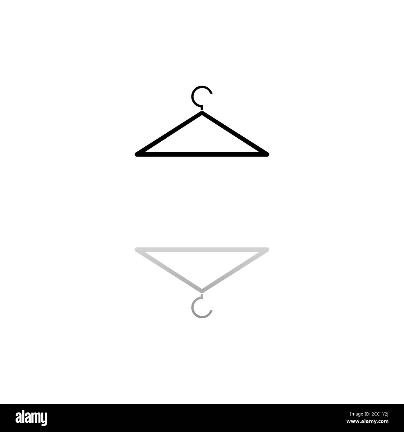 Hanger. Black symbol on white background. Simple illustration. Flat ...