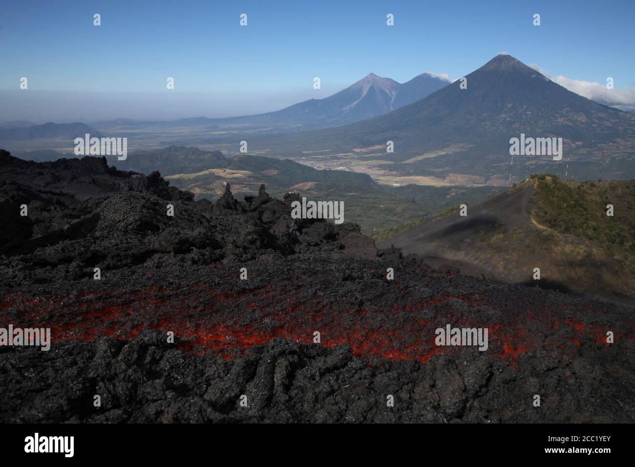 Guatemala, Pacaya volcano, Lava flow Stock Photo - Alamy