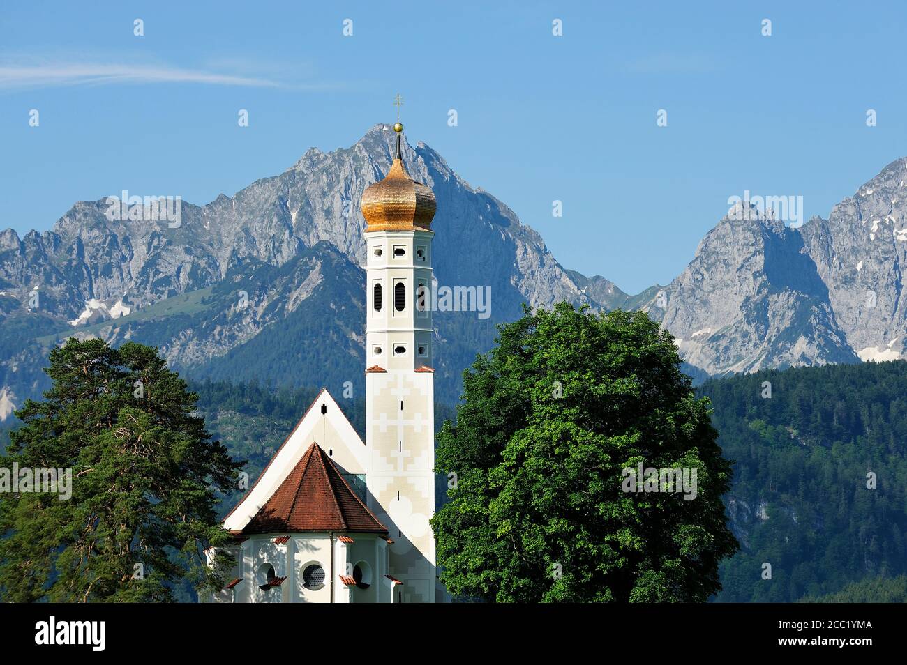 View of st koloman church hi-res stock photography and images - Alamy