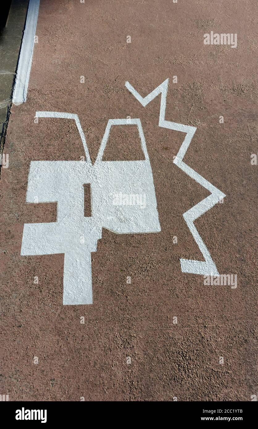 open car door warning markings Stock Photo - Alamy