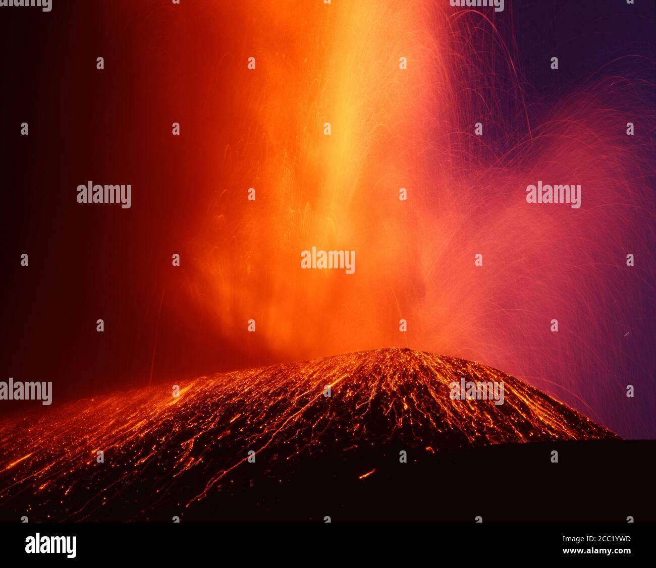 Italy, Aetna, Volcanic eruption Stock Photo - Alamy