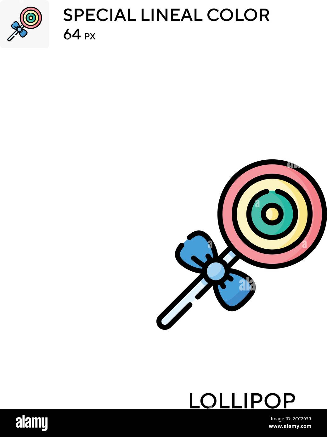 Lollipop Special lineal color vector icon. Lollipop icons for your ...