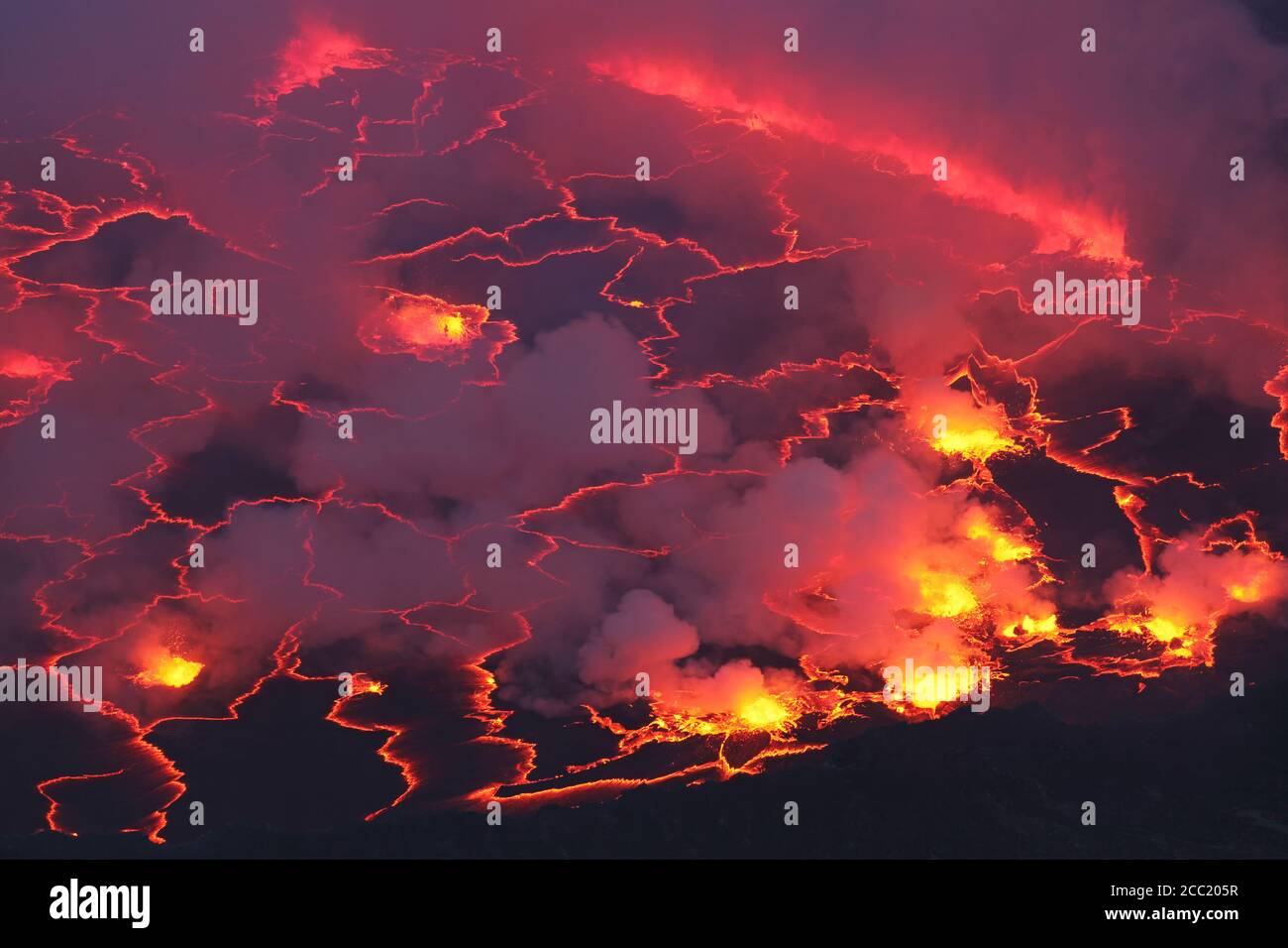 Africa, Congo, View of lava from Nyiragongo Volcano Stock Photo - Alamy