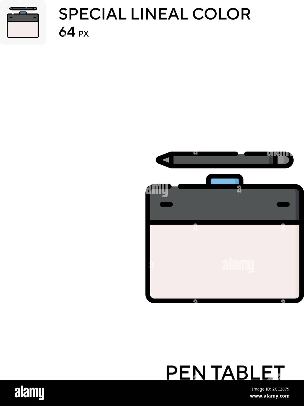 Pen tablet Special lineal color vector icon. Pen tablet icons for your ...