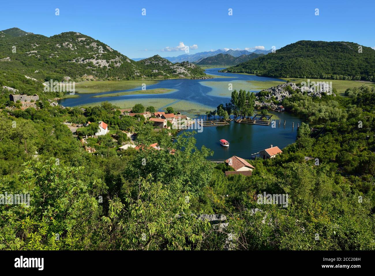 Montenegro, View of Karuc village at Skadar lake Stock Photo - Alamy