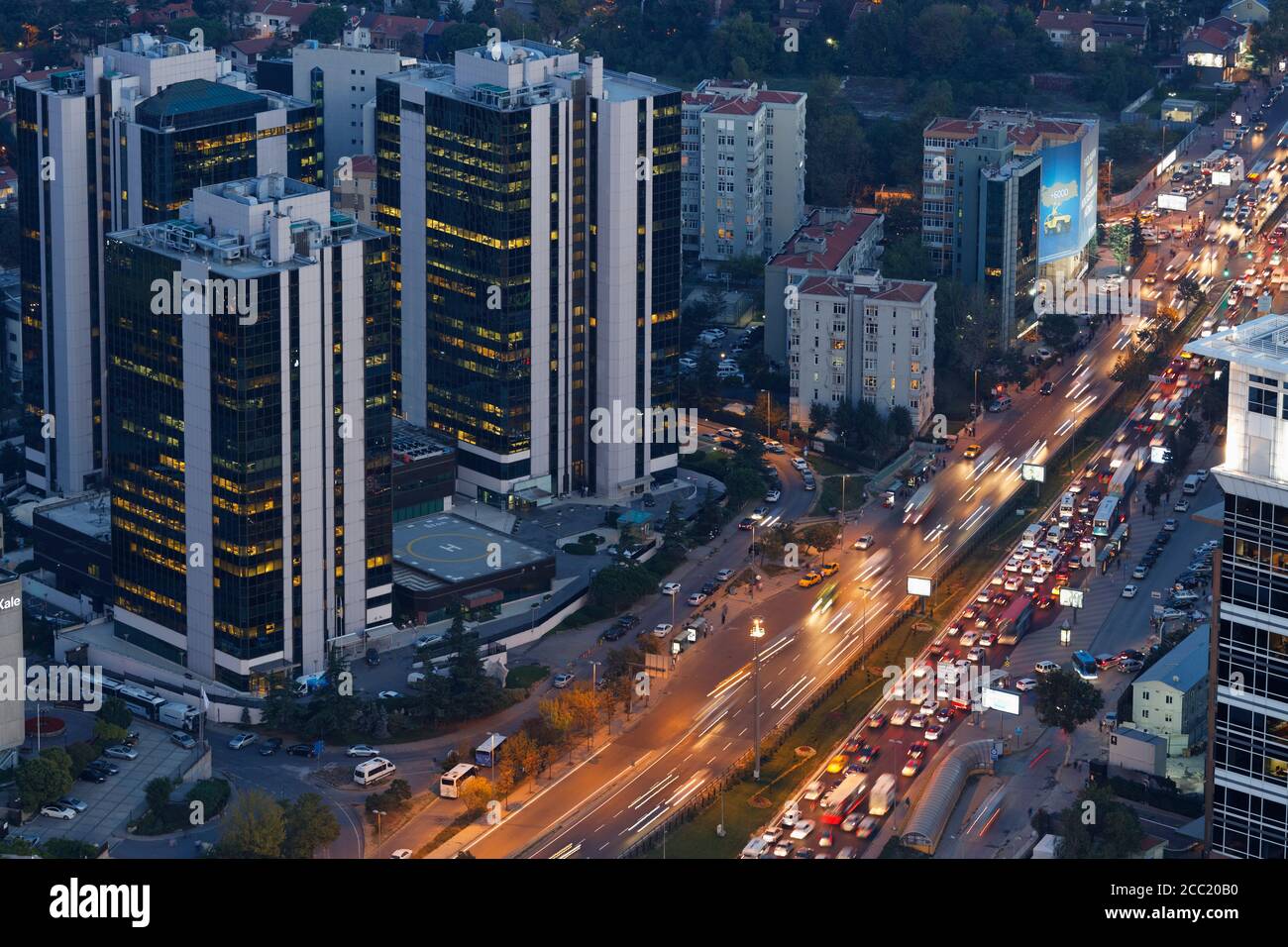 Europe, Turkey, Istanbul, View of financial district at Levent Stock ...