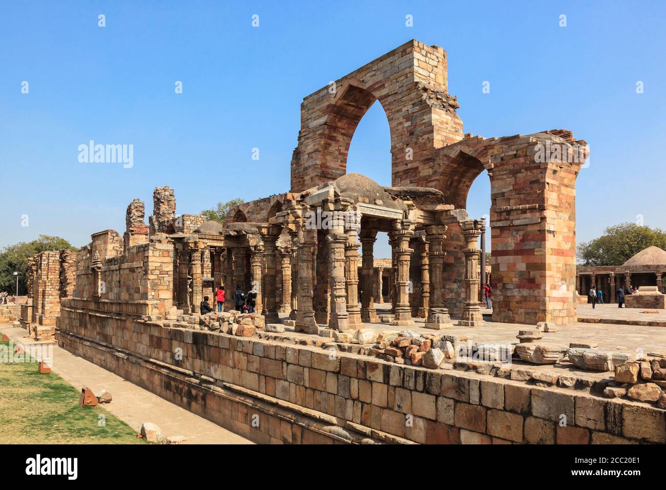 India, Delhi, View of Qutb Complex Stock Photo - Alamy