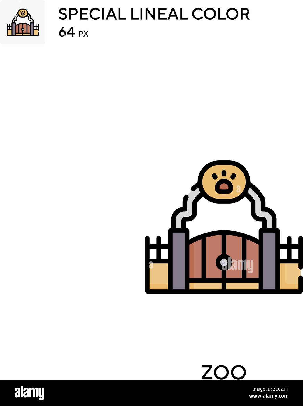 Zoo Special lineal color vector icon. Zoo icons for your business ...