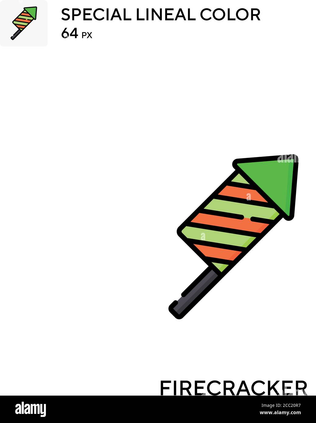Firecracker Special lineal color vector icon. Firecracker icons for ...