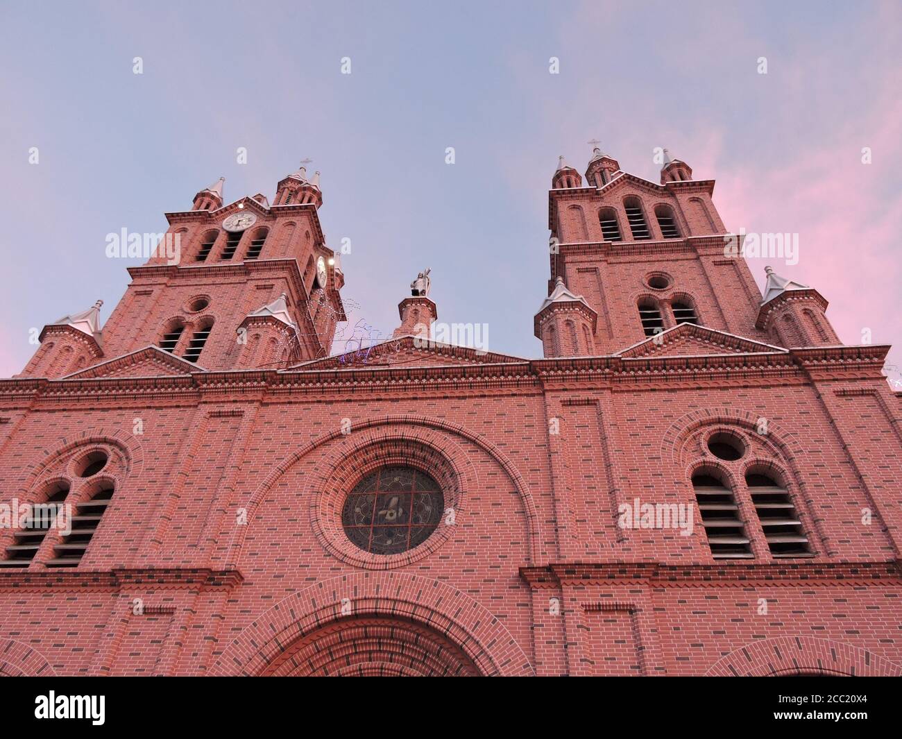 Low angle shot of the Basilica Del Senor de los Milagros in Buga ...