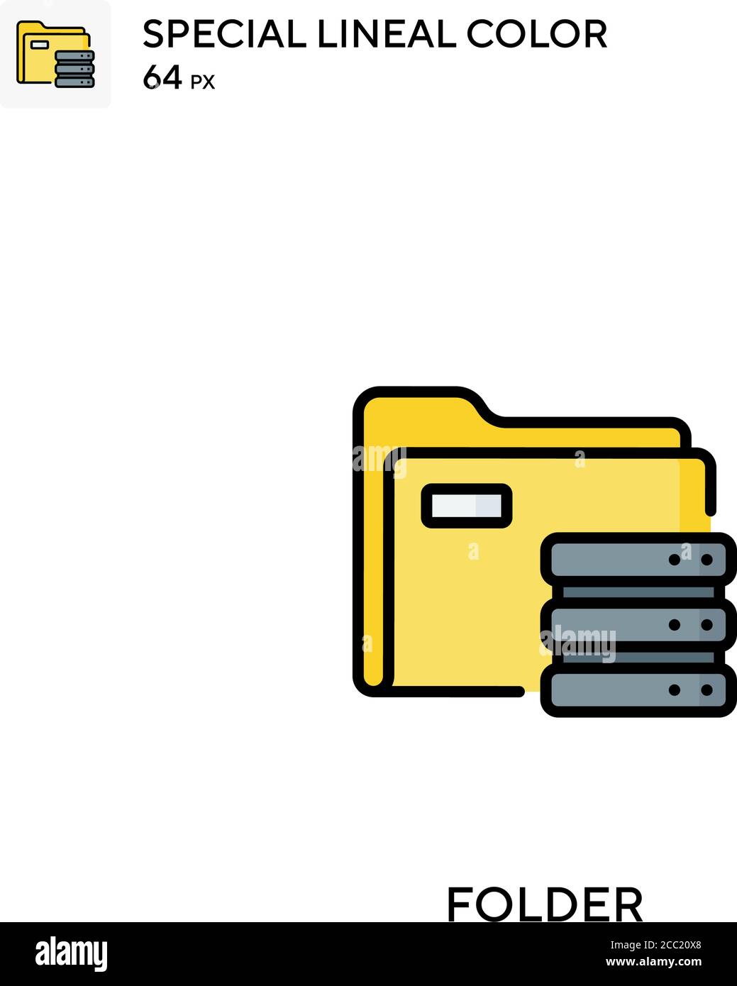 Folder Special lineal color vector icon. Folder icons for your business ...