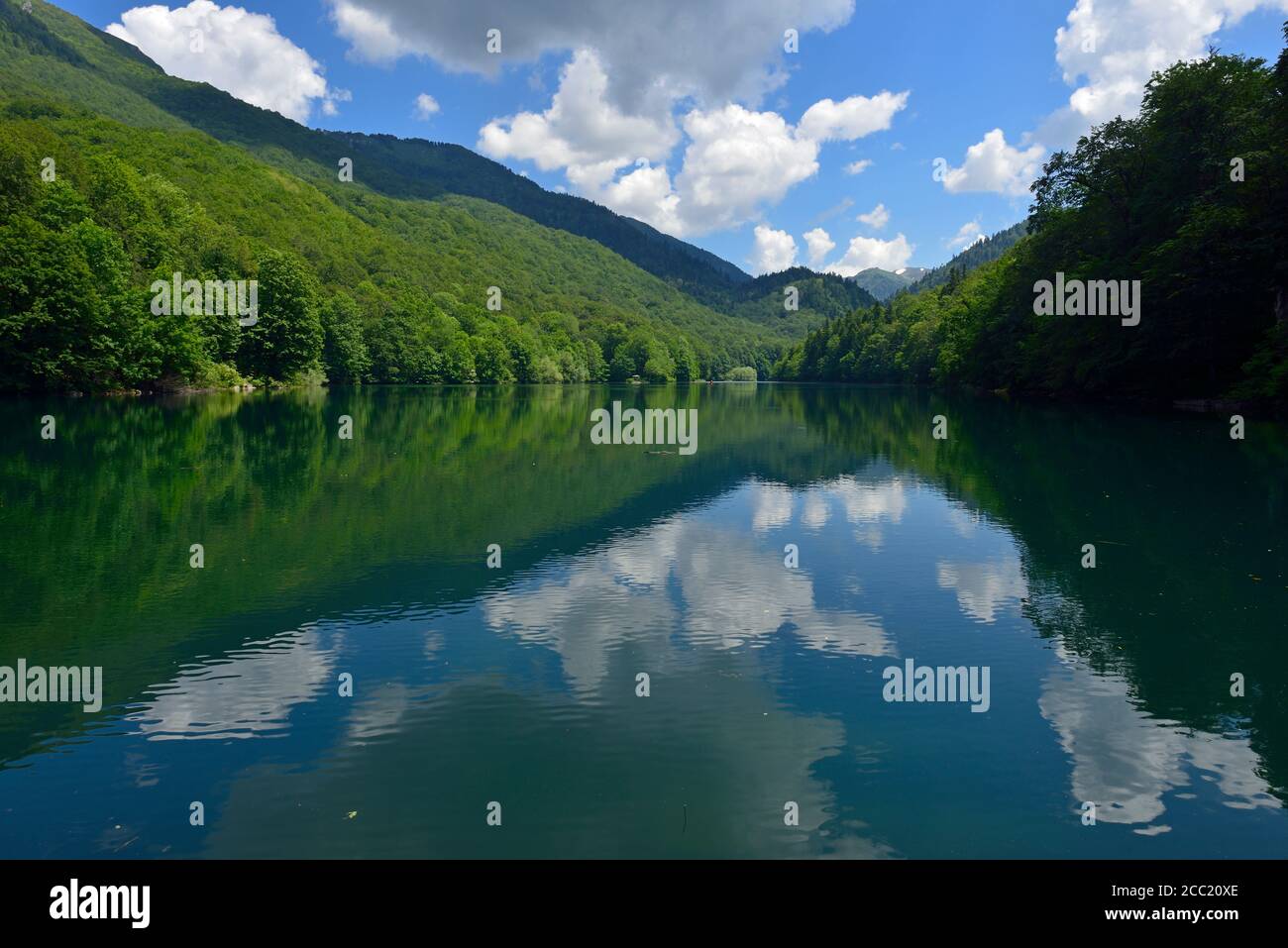 Montenegro, View of Lake Biograd at Biogradsko Jezero National Park ...