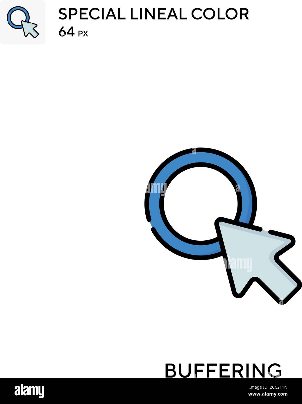 Buffering Special lineal color vector icon. Buffering icons for your ...