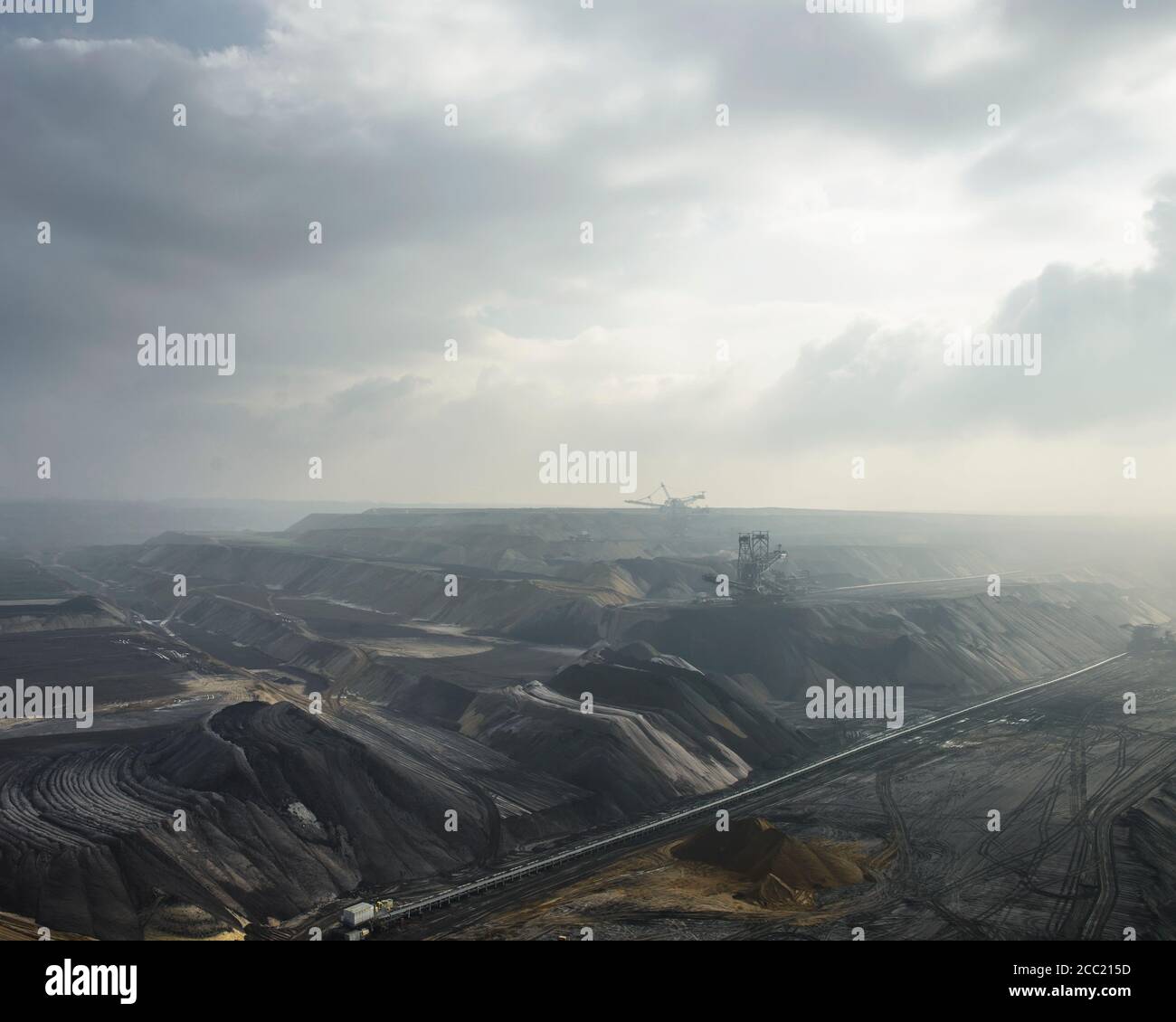 Germany, View of brown charcoal mining at Garzweiler Stock Photo - Alamy