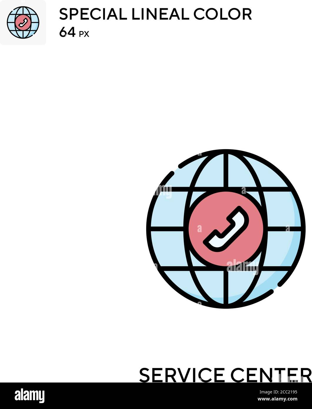 Service center Special lineal color vector icon. Service center icons ...