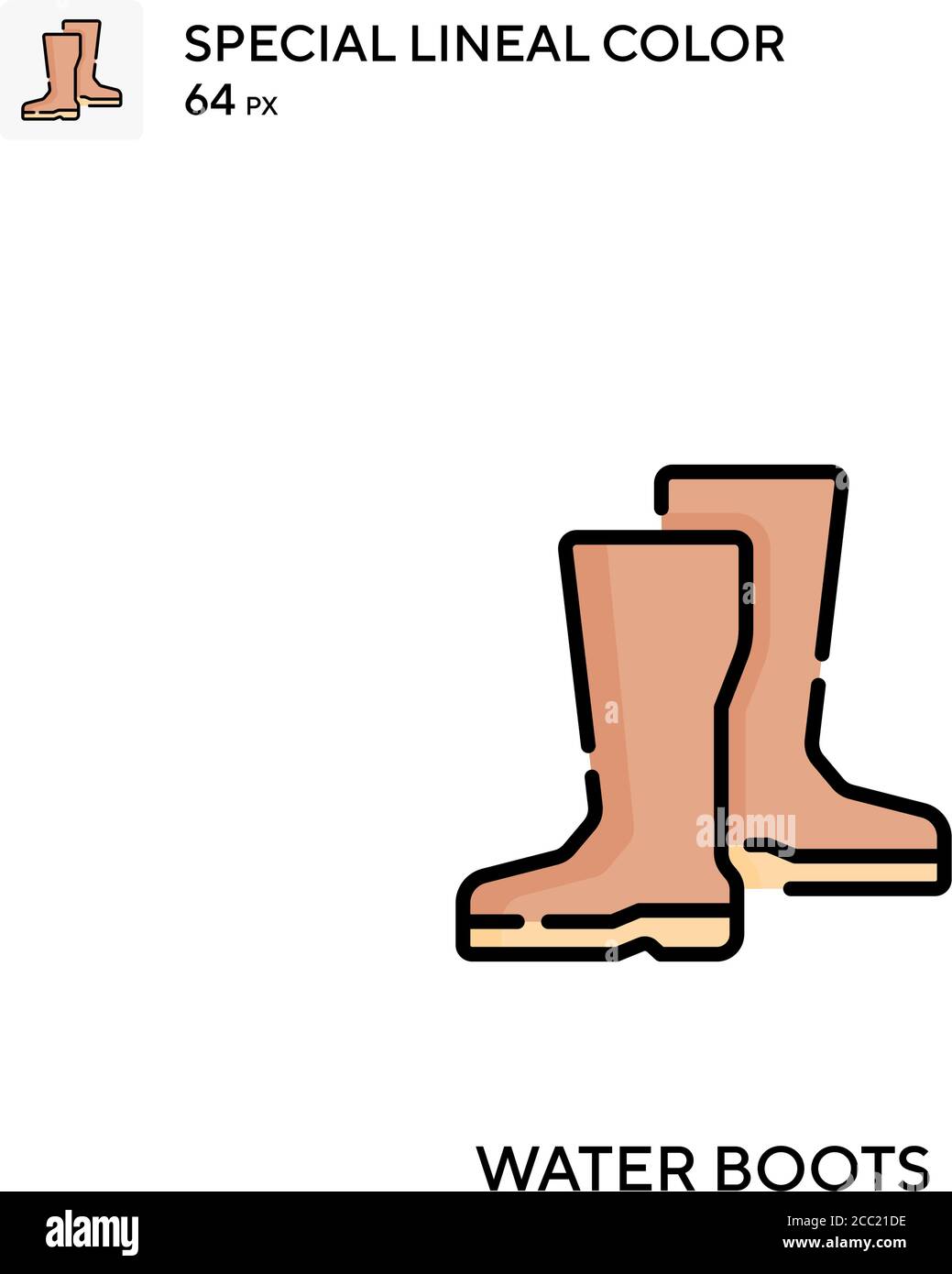 Water boots Special lineal color vector icon. Water boots icons for ...
