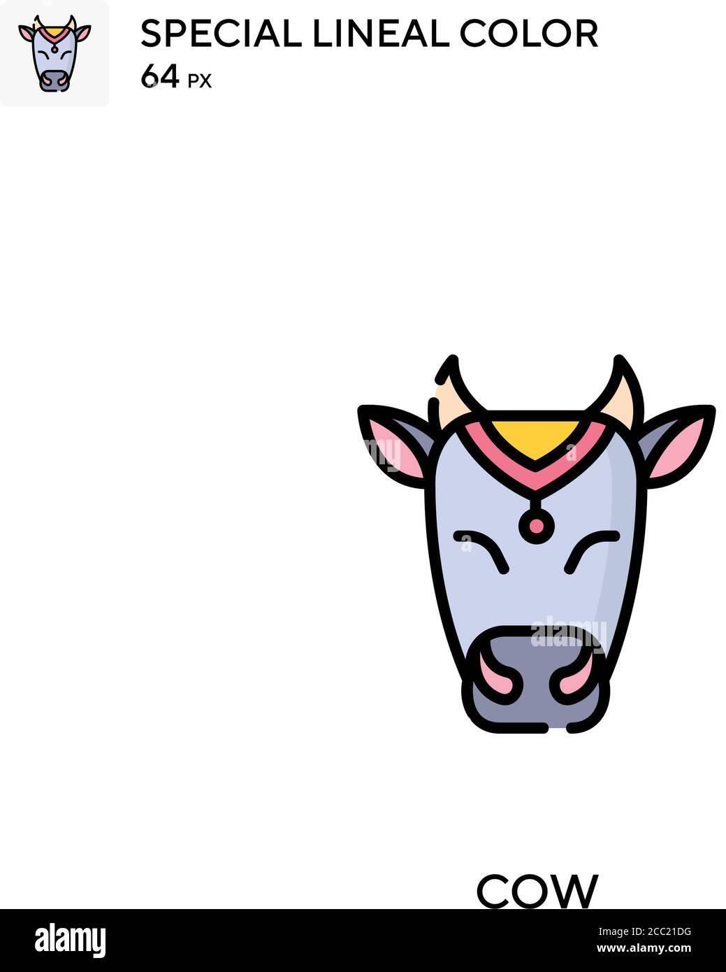 Cow Special lineal color vector icon. Cow icons for your business ...