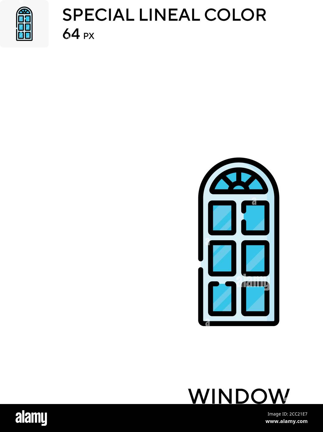 Window Special lineal color vector icon. Window icons for your business ...