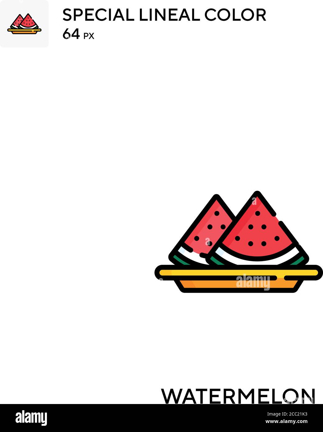 Watermelon Special lineal color vector icon. Watermelon icons for your ...