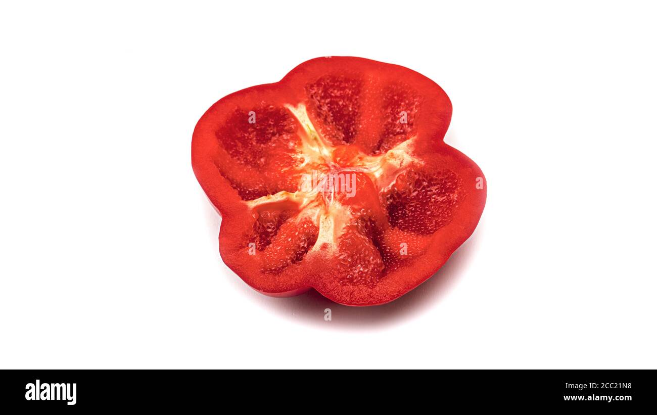 Half of bell pepper Cut Out Stock Images & Pictures - Alamy