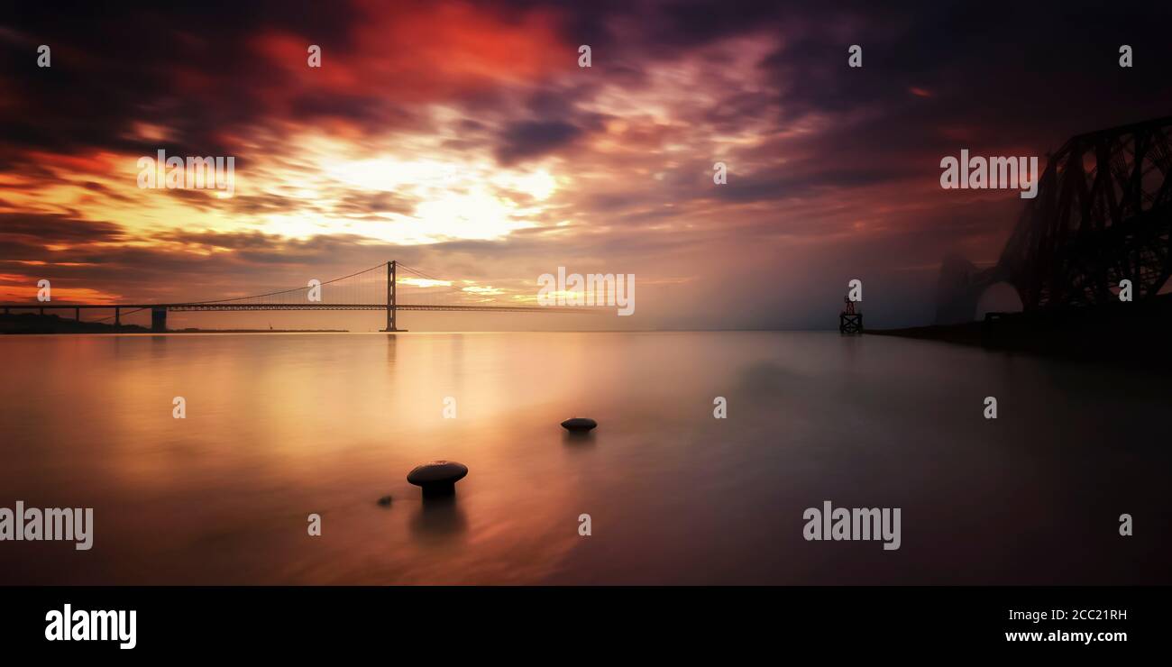 UK, Scotland, Edinburgh, View of bridge at sea Stock Photo - Alamy