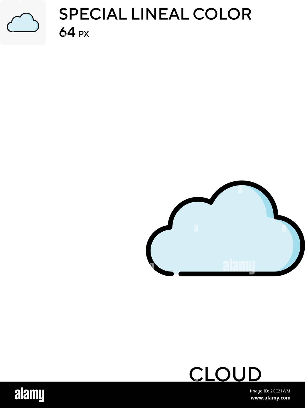 Cloud Special lineal color vector icon. Cloud icons for your business ...