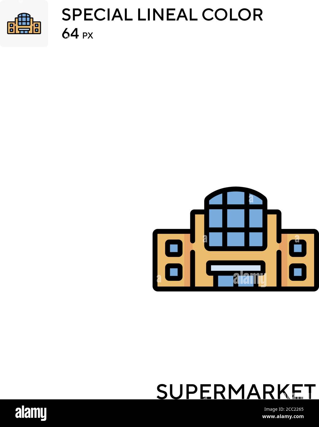 Supermarket Special lineal color vector icon. Supermarket icons for ...
