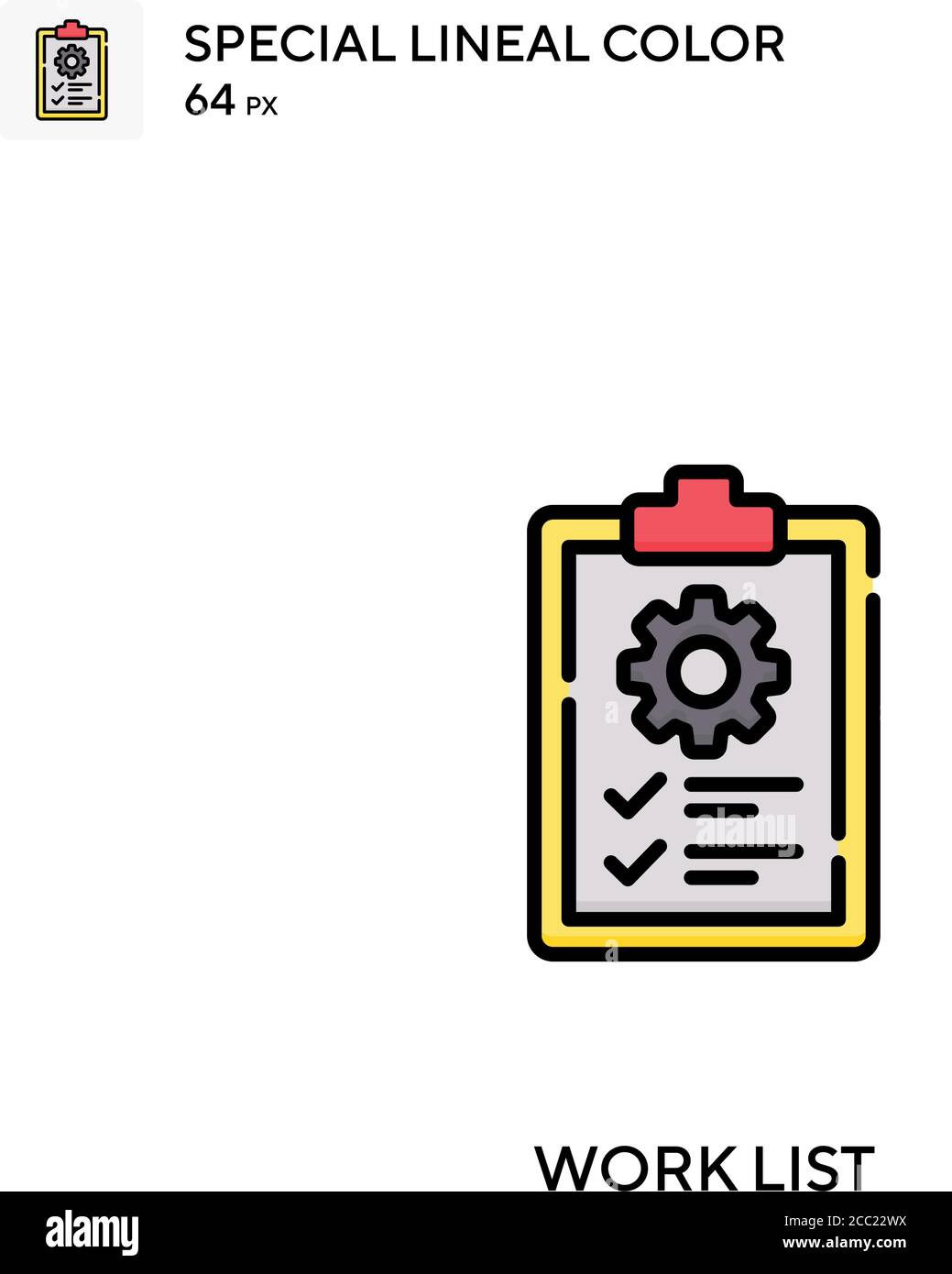 Work list Special lineal color vector icon. Work list icons for your ...