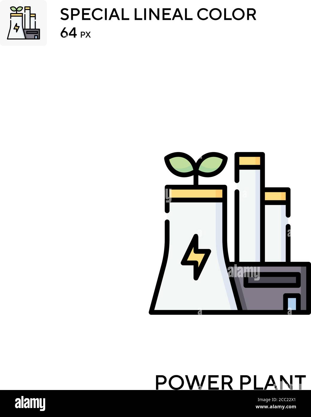 Power plant Special lineal color vector icon. Power plant icons for ...