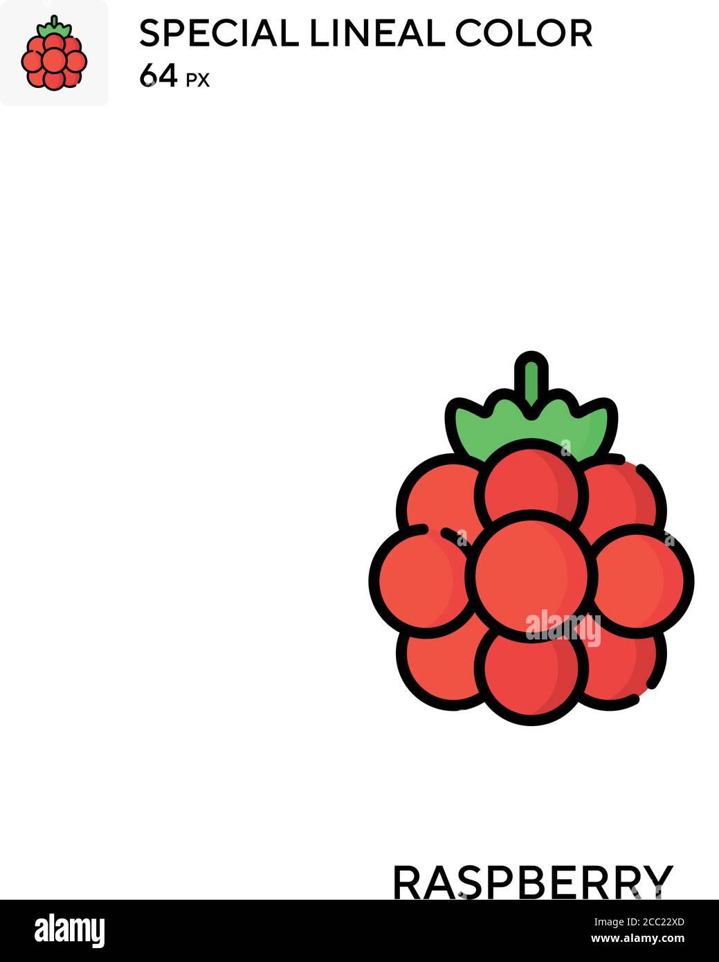 Raspberry Special lineal color vector icon. Raspberry icons for your ...