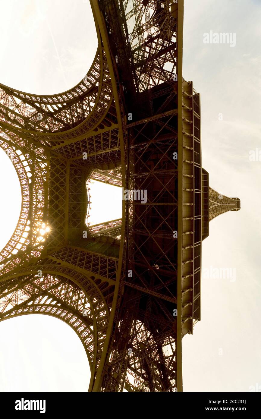 France, Paris, Eiffel Tower, view from below Stock Photo - Alamy