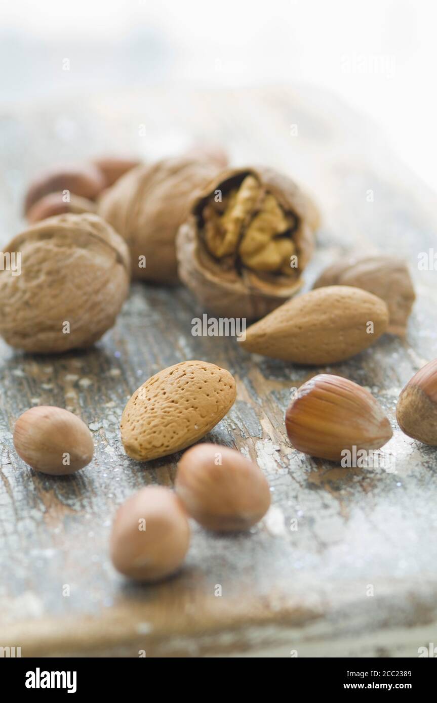 Nuts on table hi-res stock photography and images - Alamy