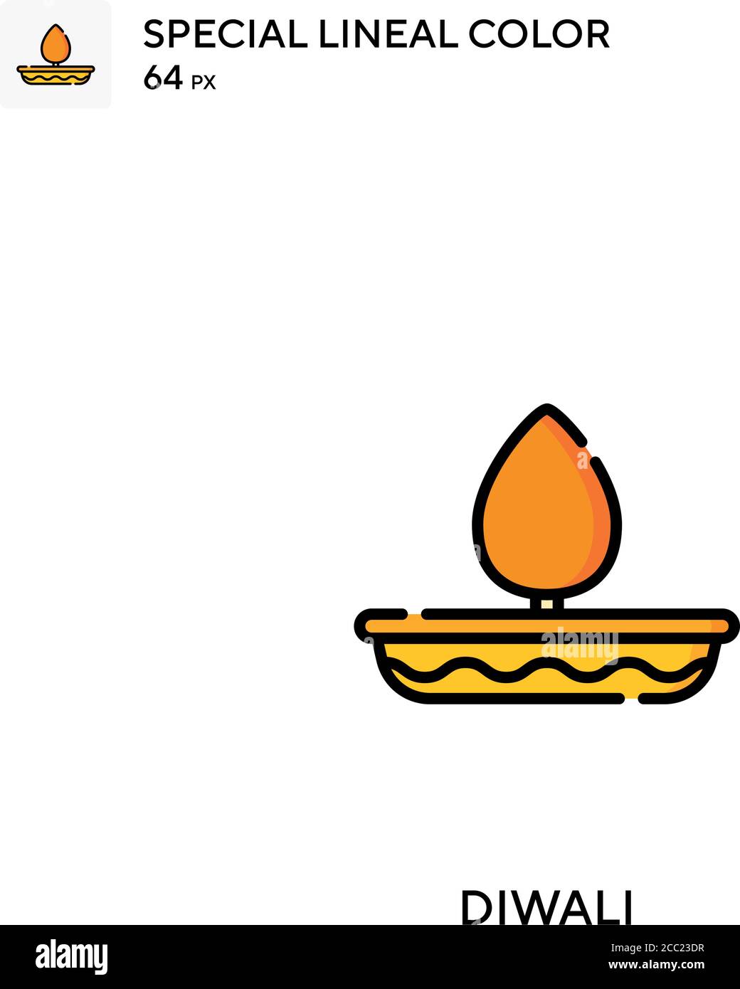 Diwali Special lineal color vector icon. Diwali icons for your business project Stock Vector ...